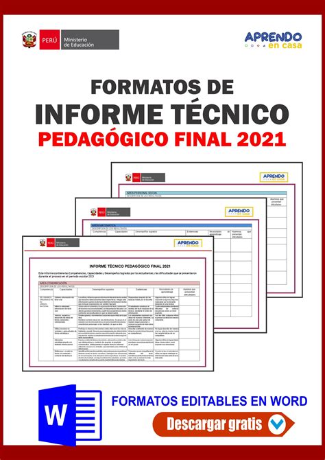 INFORME TÉCNICO PEDAGÓGICO FINAL 2021 Ministerio de educacion