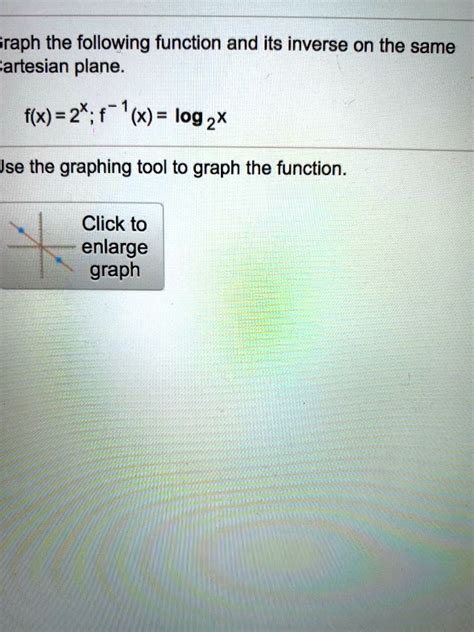 solved iraph the following function and its inverse on the same artesian plane f x 2 f x