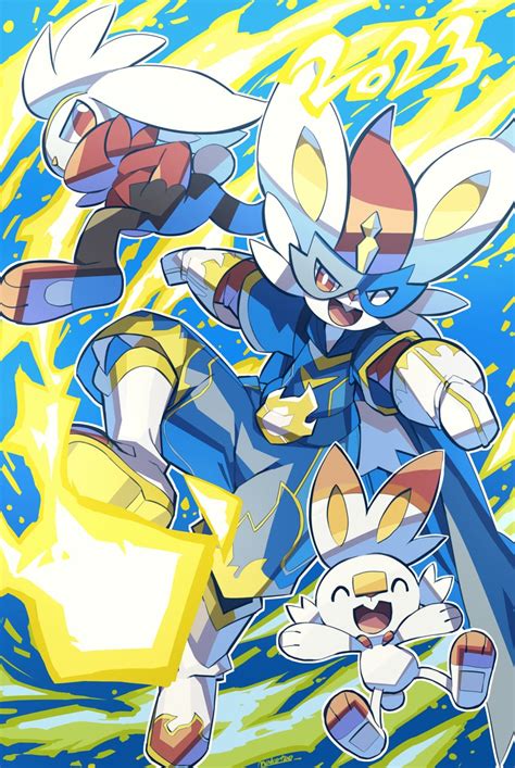Scorbunny Cinderace Raboot And Cinderace Pokemon And 1 More Drawn