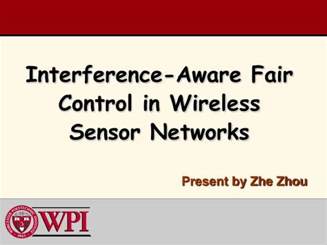 ppt interference aware fair control in wireless sensor networks powerpoint presentation id