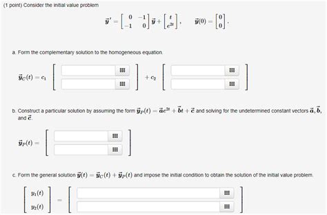 solved 1 point consider the initial value problem 3 1 [