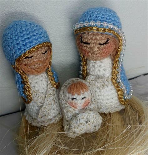 Mini Sagrada Família Amigurumi Elo7 Produtos Especiais