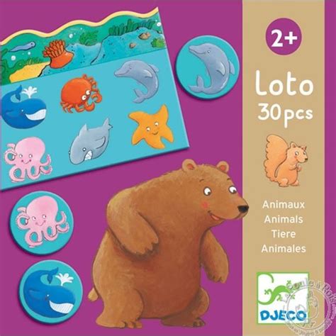 loto des animaux 30 pieces djeco La Poule à Pois