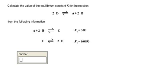 How To Calculate K Equilibrium Constant