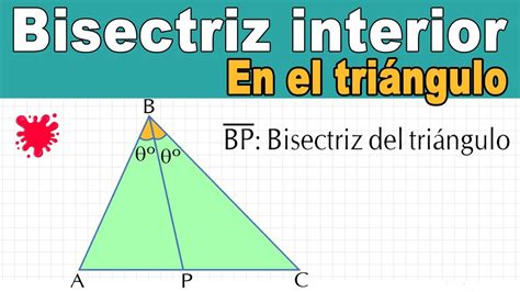 Bisectriz interior en un triángulo ejemplo incluido YouTube