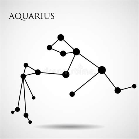 Muestra Del Zodiaco Del Acuario De La Constelación Ilustración del
