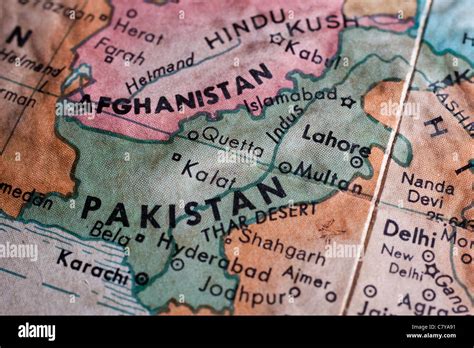 Karte Von Pakistan Und Afghanistan Stockfotografie Alamy