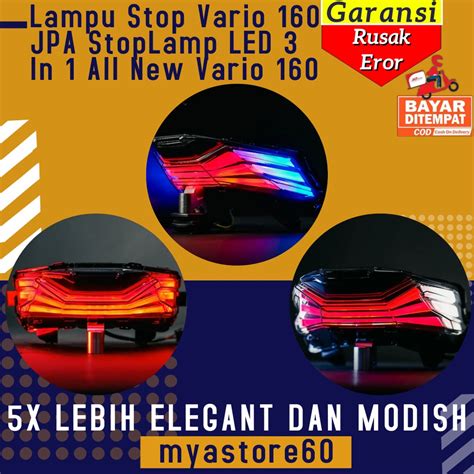 Jual Lampu Stop Lamp Vario 160 Original JPA StopLamp LED 3 In 1 All New