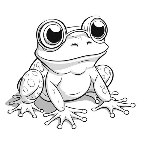 Seefrosch Liest Ein Buch Mit Brille Happycoloring Net