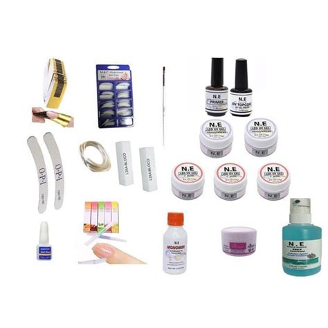 Kit Para Manicure Unha Gel Acrigel Fibra Porcelana Reposição Soluções
