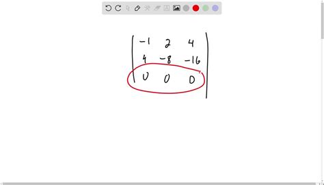 solved use the determinant theorems to evaluate each determinant 1 2 4 4 8 16 0 0 0