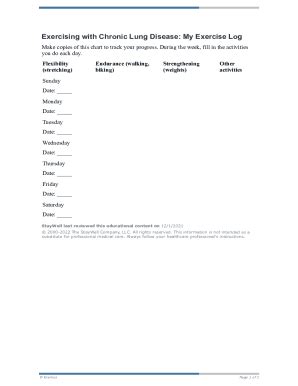 Fillable Online Aerobic Exercise Examples At Home At The Gym And