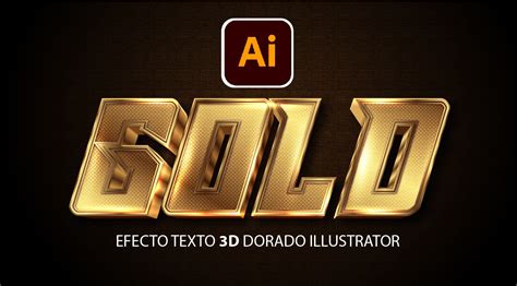 Efecto Texto D Dorado En Illustrator Aprende Facil