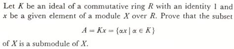 solved let k be an ideal of a commutative ring r with an