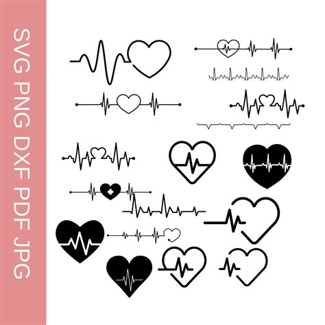 Heartbeat Svg Bundle Heart Beat Svg Heartbeat Clipart Etsy