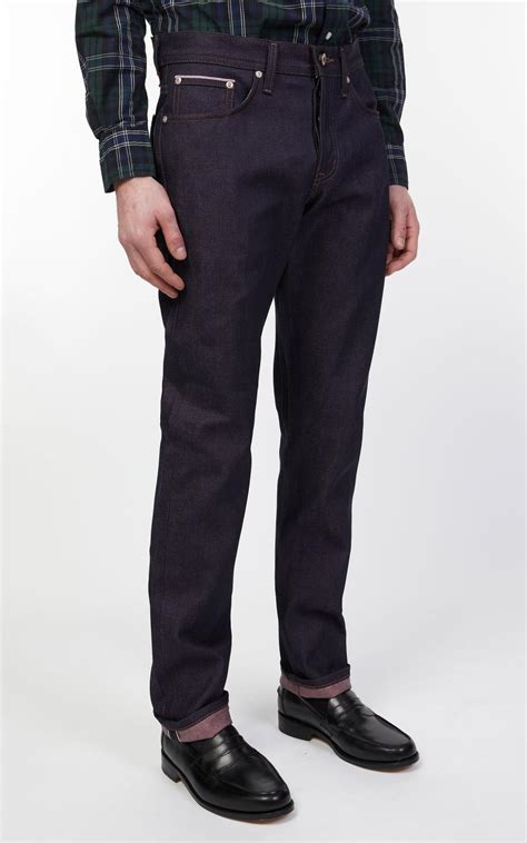 Naked Famous Denim Mens Jeans Weird Guy Strawberry Milk Selvedge