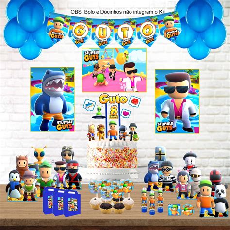 Kit Aniversário Personalizado Stumble Guys Pic Art Personalizados