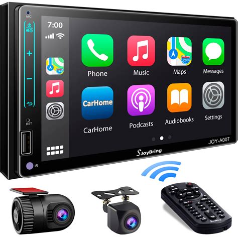Buy Hd Ips Double Din Car Stereo With Dash Cam Voice Control Carplay
