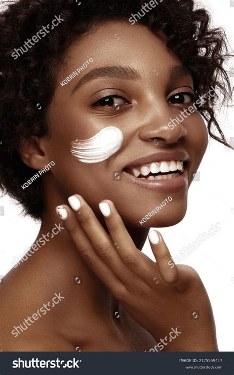 African American Skincare Models Perfect Skin Stock Photo 2175559417