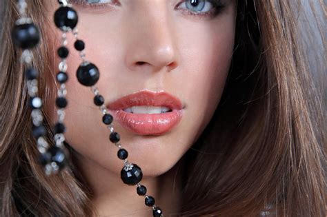 Long Hair Lips Eyelashes Fergie A Met Art Brunette Blue Eyes Closeup Lipstick Teeth