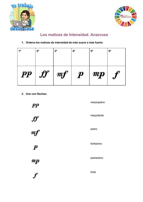 Ficha online de Matices Musicales para 5º de Educación Primaria Puedes