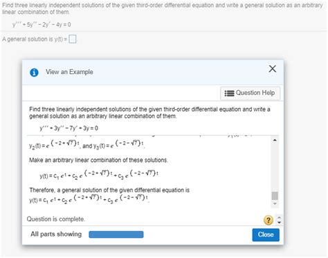 solved find three linearly independent solutions of the