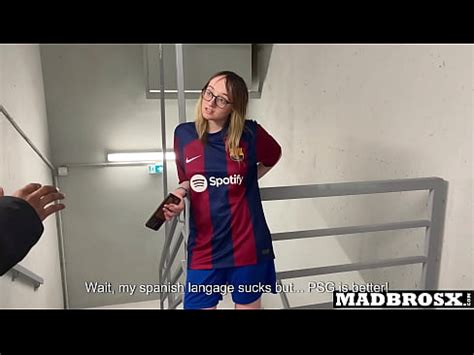 A Barcelona Supporter Fucked By PSG Fans In The Corridors Of The