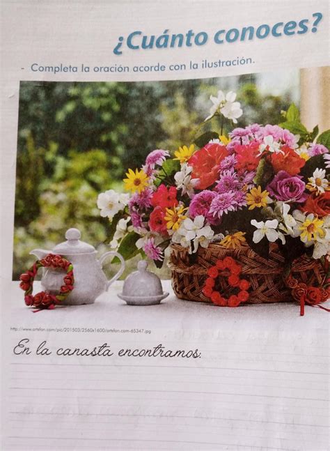 Cuánto conoces Completa la oración acorde con la ilustración En la
