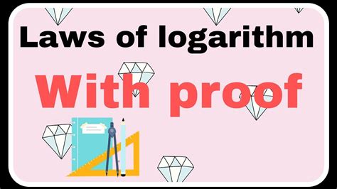 Laws Of Logarithm With Proof Math Ncert Trend YouTube