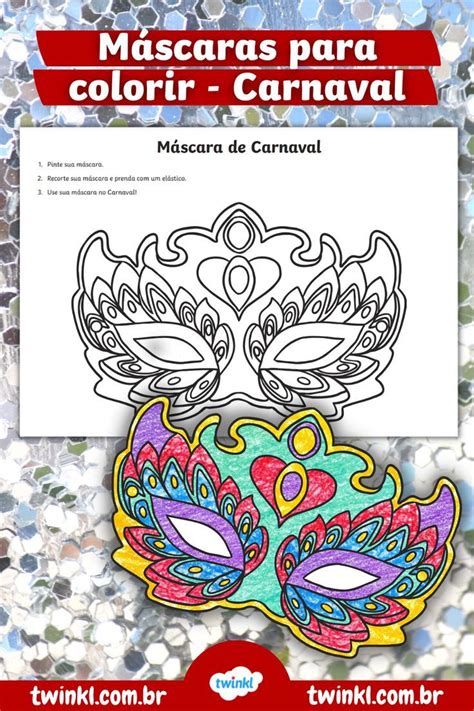 Imagem de atividade Carnaval artes máscaras de Carnaval para
