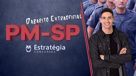 Gabarito Extraoficial PM SP Soldado Matemática YouTube