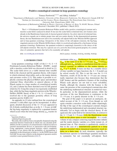 pdf positive cosmological constant in loop quantum cosmology