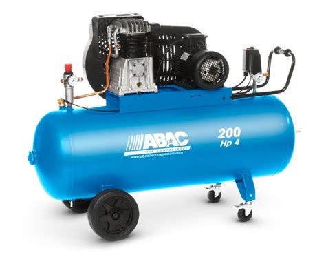 Abac Compresseur à pistons bi étagés 400 V Tri 200 L 30 m3 h 4 CV
