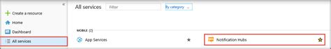 create an azure notification hub using the azure portal microsoft docs