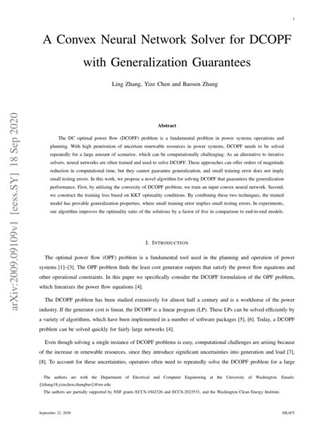 pdf a convex neural network solver for dcopf with generalization guarantees
