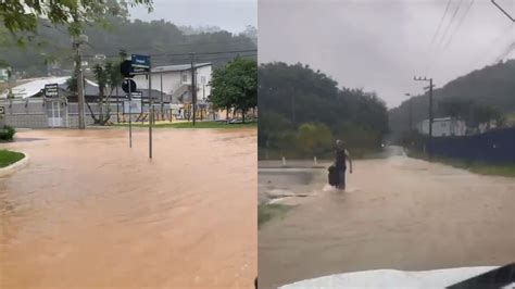 Chuva causa alagamentos e deslizamentos nas últimas 24h no Litoral