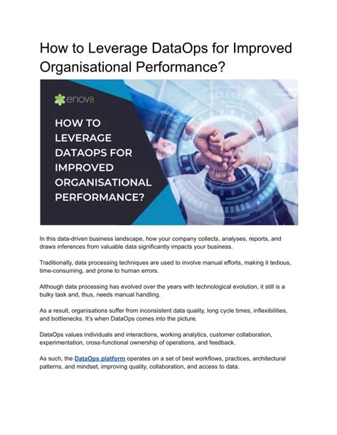 PPT How To Leverage DataOps For Improved Organisational Performance
