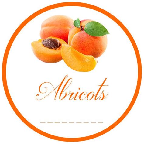 Gs1 Rond 50mm Abricots Etiquette Confiture Abricot Confiture