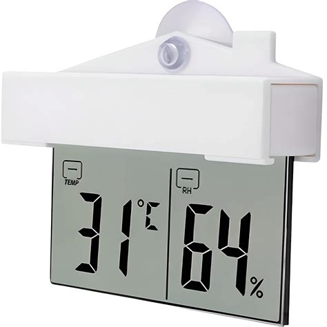 Retoo Fensterthermometer Digitales 11 X 9 Cm Raumthermometer Und