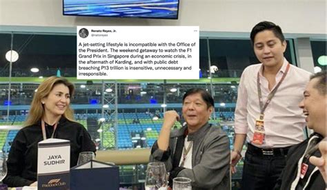 Bongbong Marcos Singapore F1 Grand Prix Getaway Causes Social Media Uproar