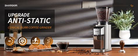 Amazon SHARDOR Anti Static Conical Burr Coffee Grinder With