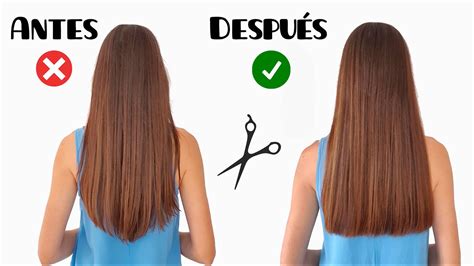 C Mo Cortar El Cabello Recto En Casa How To Cut Straight Hair Youtube