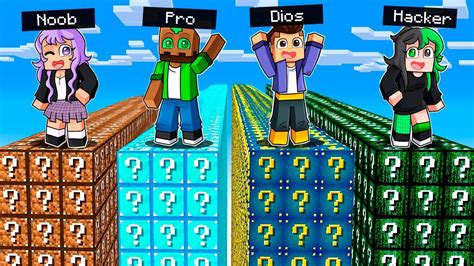 Desaf O De Lucky Blocks Noob Vs Pro Vs Dios Vs Hacker En Minecraft