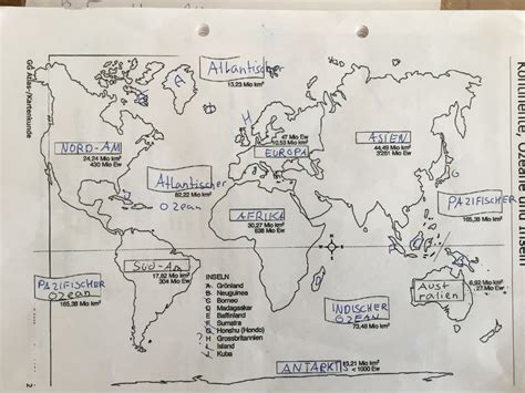 Kontinente Ozeane Insel Diagram Quizlet