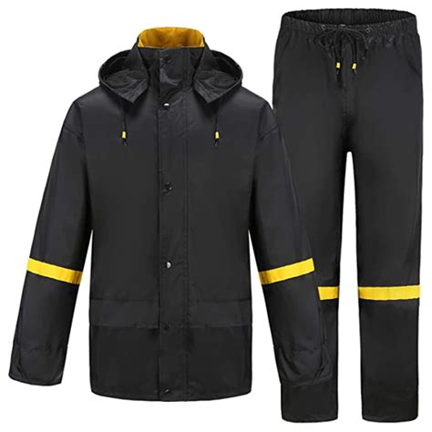 Ourcan Impermeable Negro Hombre Motociclista Accesorios Para Moto