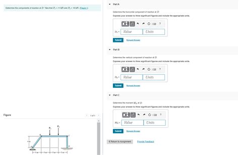 Solved Determine The Components Of Reaction At D Take That Chegg