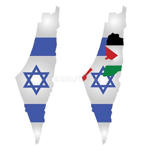 Estado Del Mapa Pol Tico De Palestina Ilustraci N Del Vector