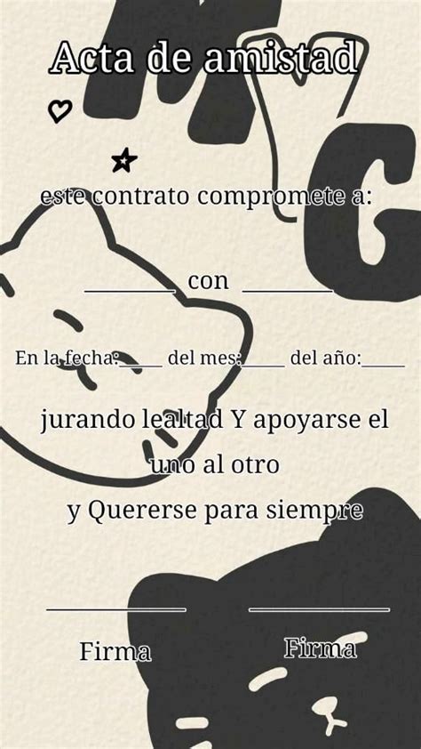 Acta De Amistad