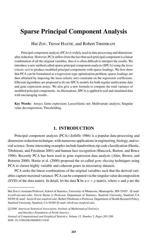 pdf sparse principal component analysis stanford university dokumen tips