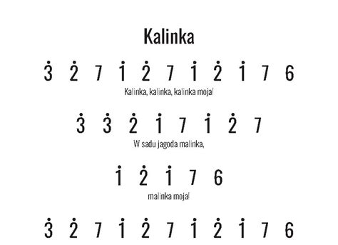 Kalinka piosenka na kalimbę Proste nuty Zacznij grać na keyboardzie